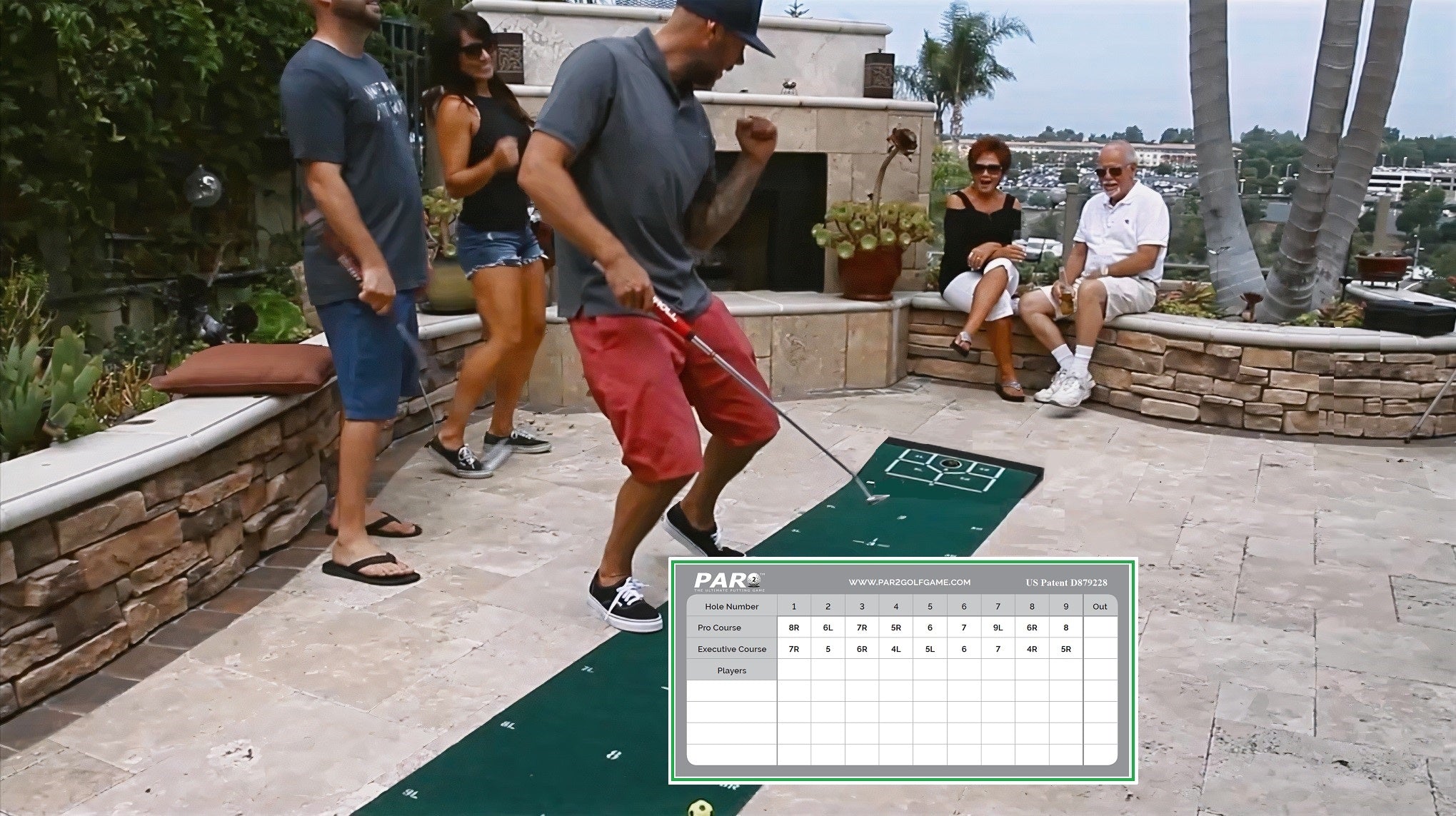 PAR2 Golf Game and Putting Mat